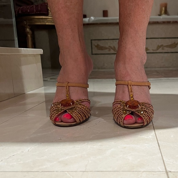 Cesare Paciotti | Shoes | Cesare Patocchi Gold Suede With Orange ...